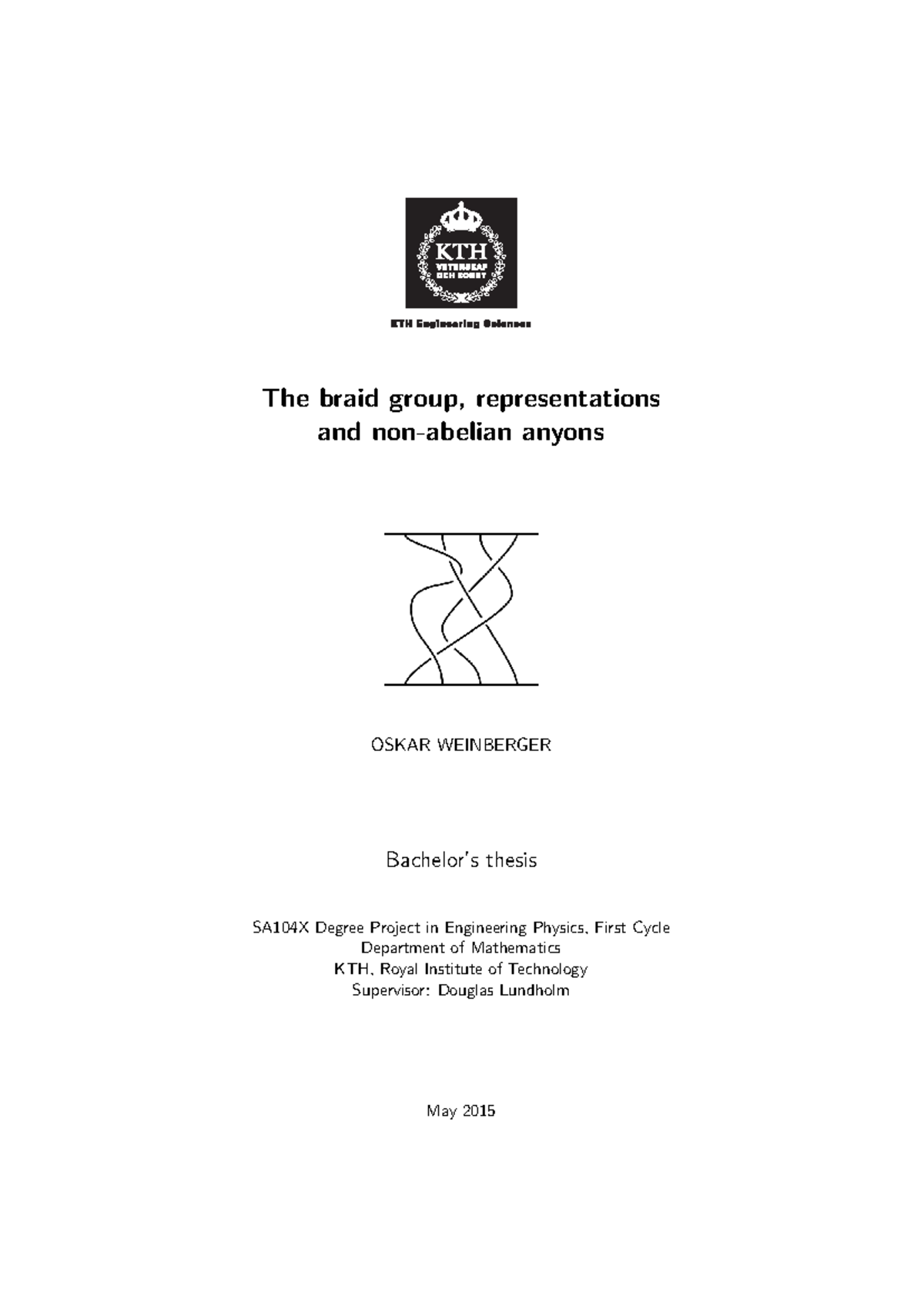 Braids IN a Nyons - The braid group, representations and non-abelian ...