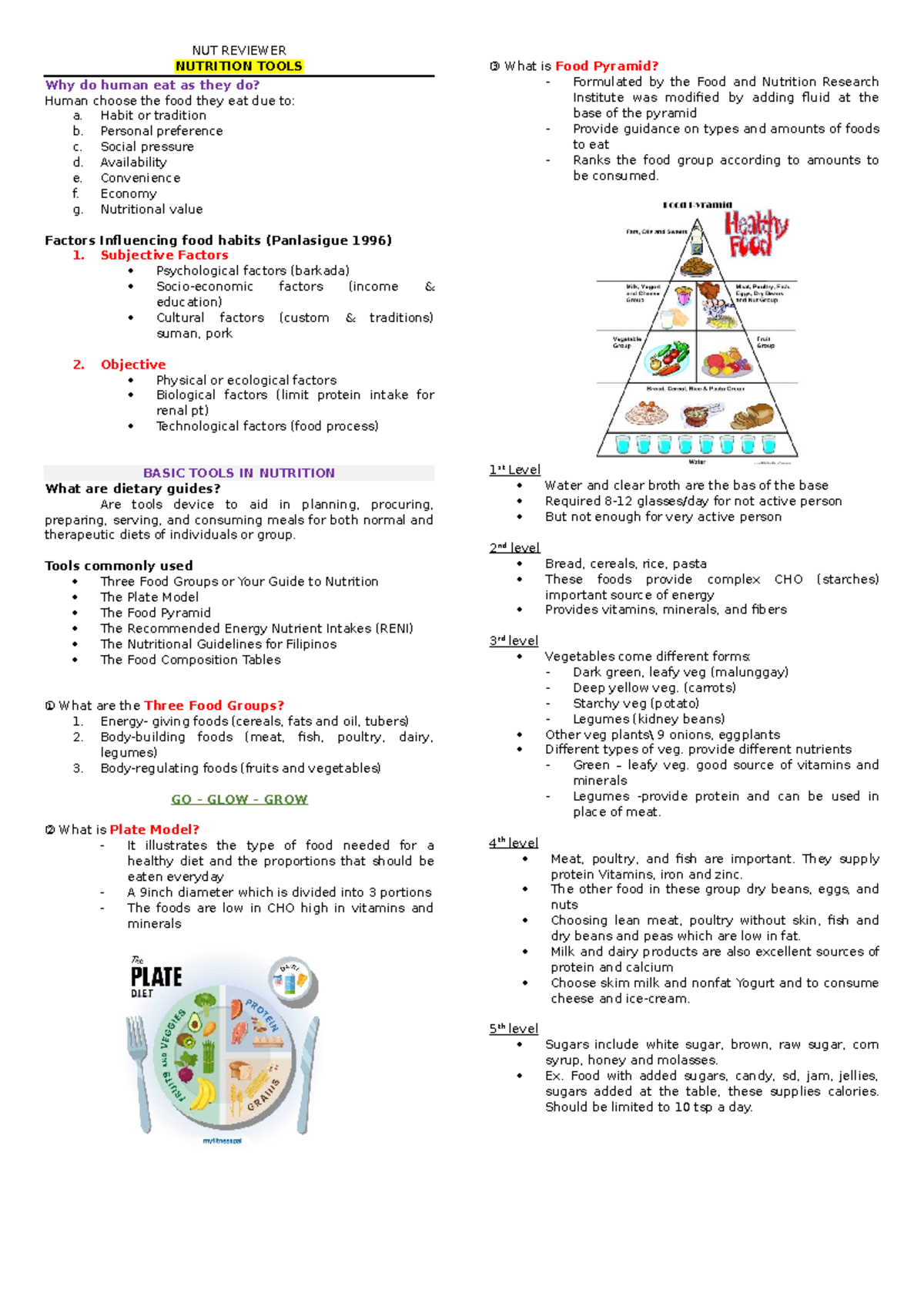 NUT Reviewer Nutrition TOOL - NUT REVIEWER NUTRITION TOOLS Why do human ...