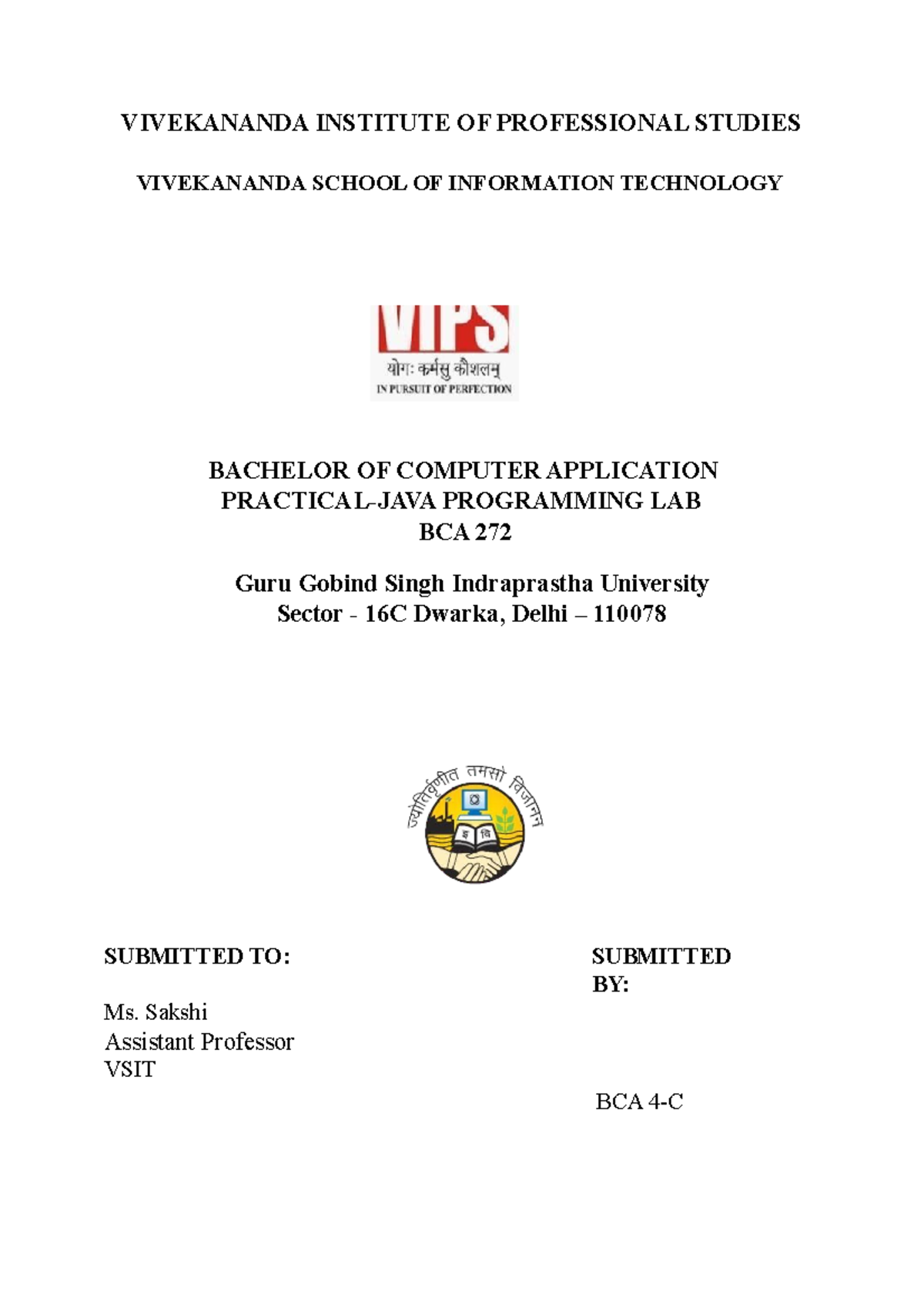 File java - VIVEKANANDA INSTITUTE OF PROFESSIONAL STUDIES VIVEKANANDA ...