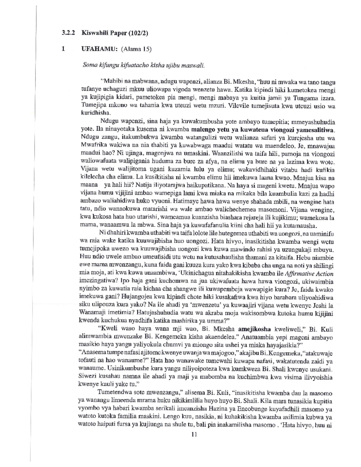 KCSE 2018 KIS PP2 - welcome all - corporate law, social psychology - Studocu