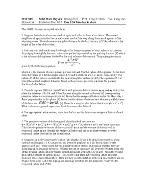 Phys545 HWK4 - Homework 4. - PHY 545 Solid State Physics Spring 2017 ...