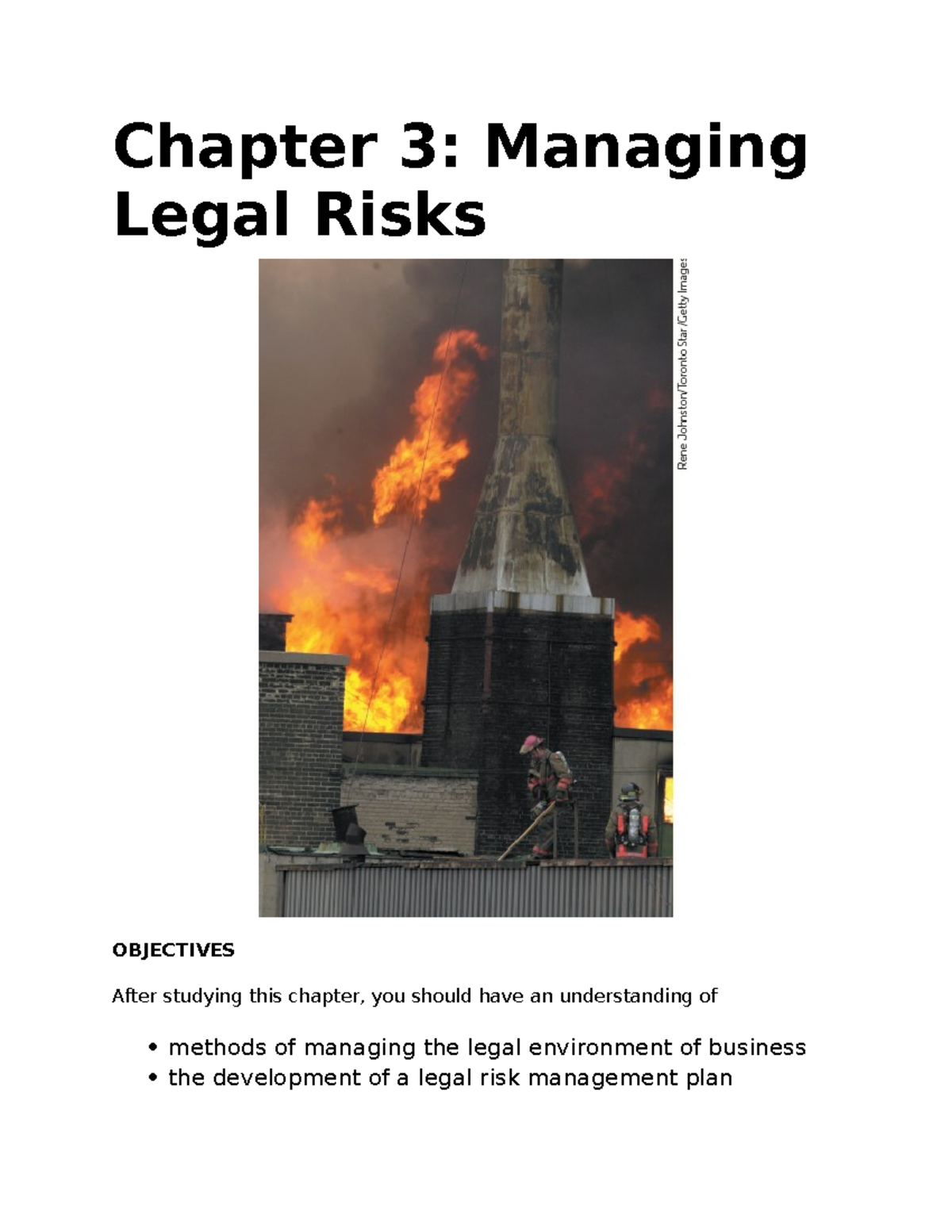 Law Ch3 - Managing Legal Risks - Chapter 3: Managing Legal Risks ...