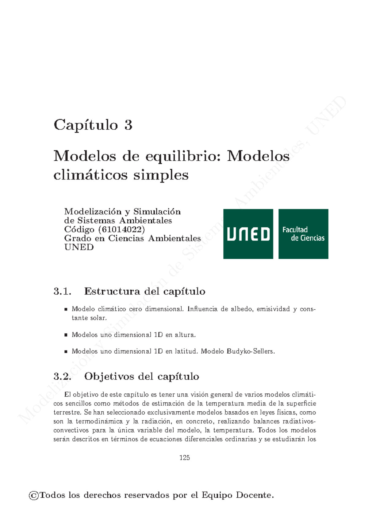Capítulo 3.Modelos de equilibrio. Modelos climáticos simples ...