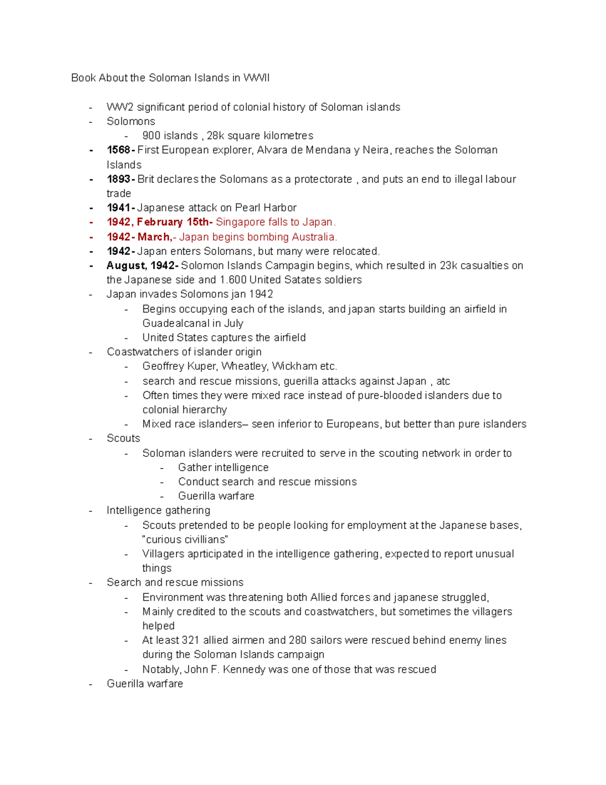 Week 7 notes Pacific - Book About the Soloman Islands in WWII WW2 ...