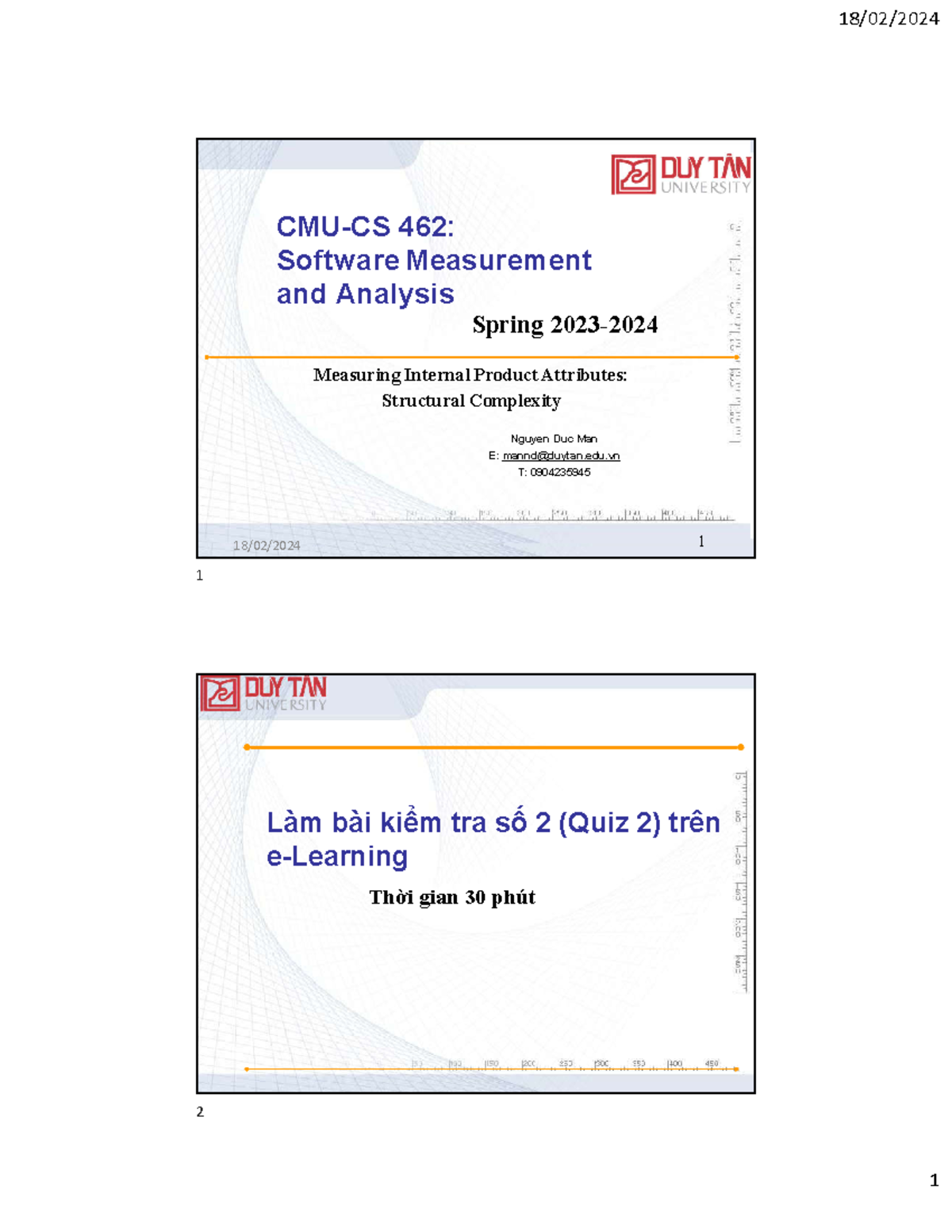 Cmu Cs 462 Software Meassurement And Analysis 2024s Lecture Slides