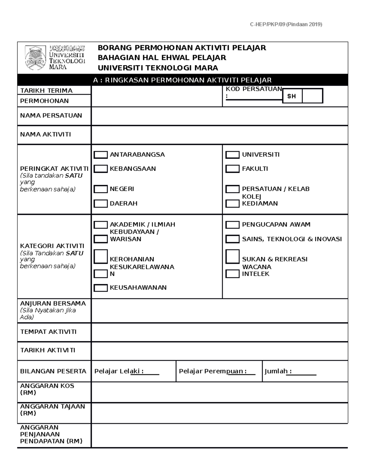 Borang C 2019 (easy edited) - Pengurusan Bank - UMS - Studocu