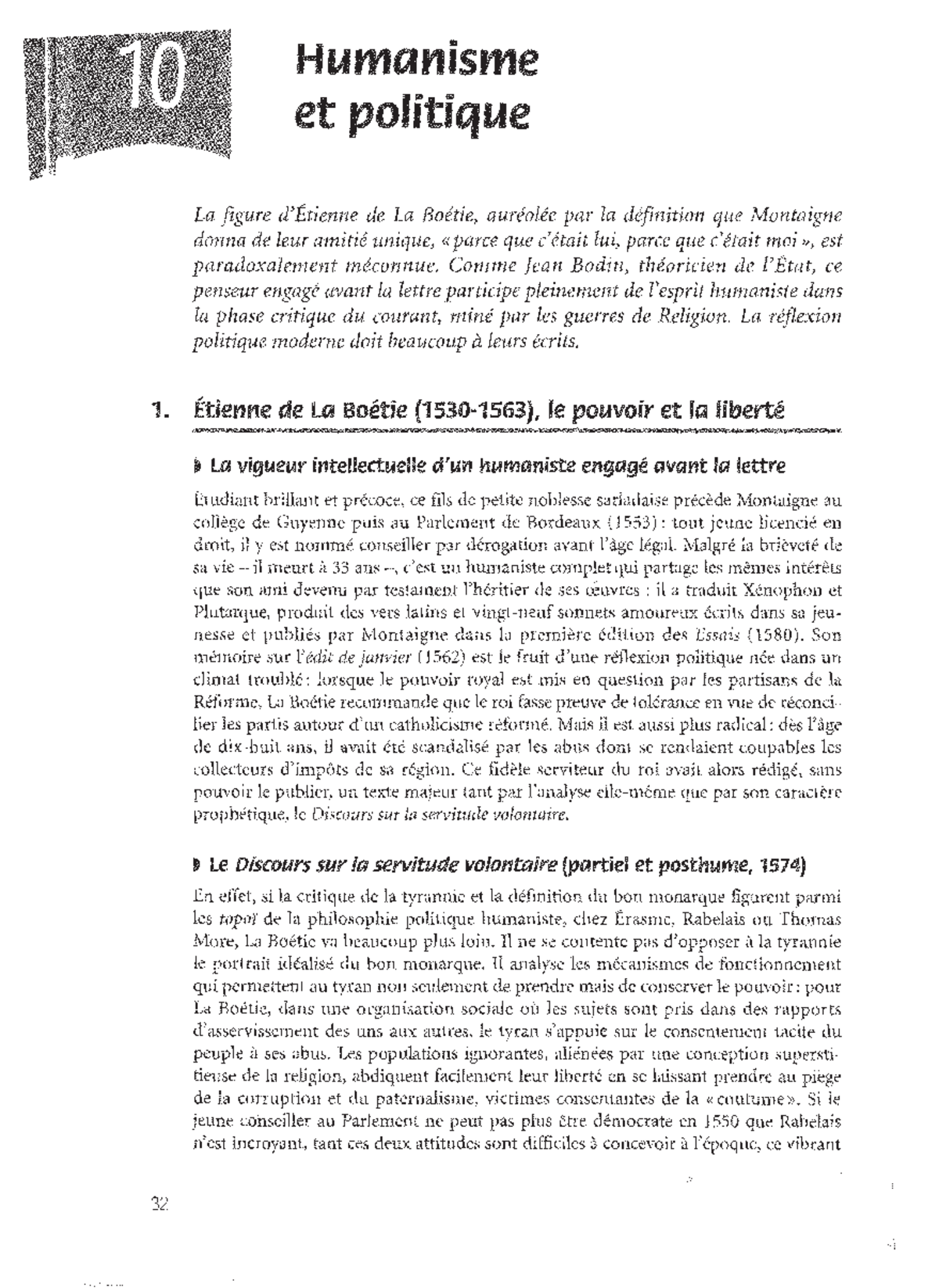 Mouvements littéraires - 10 - humanisme et politique - Humanisme et ...