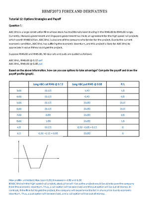FD T5 - Tutorial - Tutorial 5: Foreign Exchange Market- Part 2 Question ...