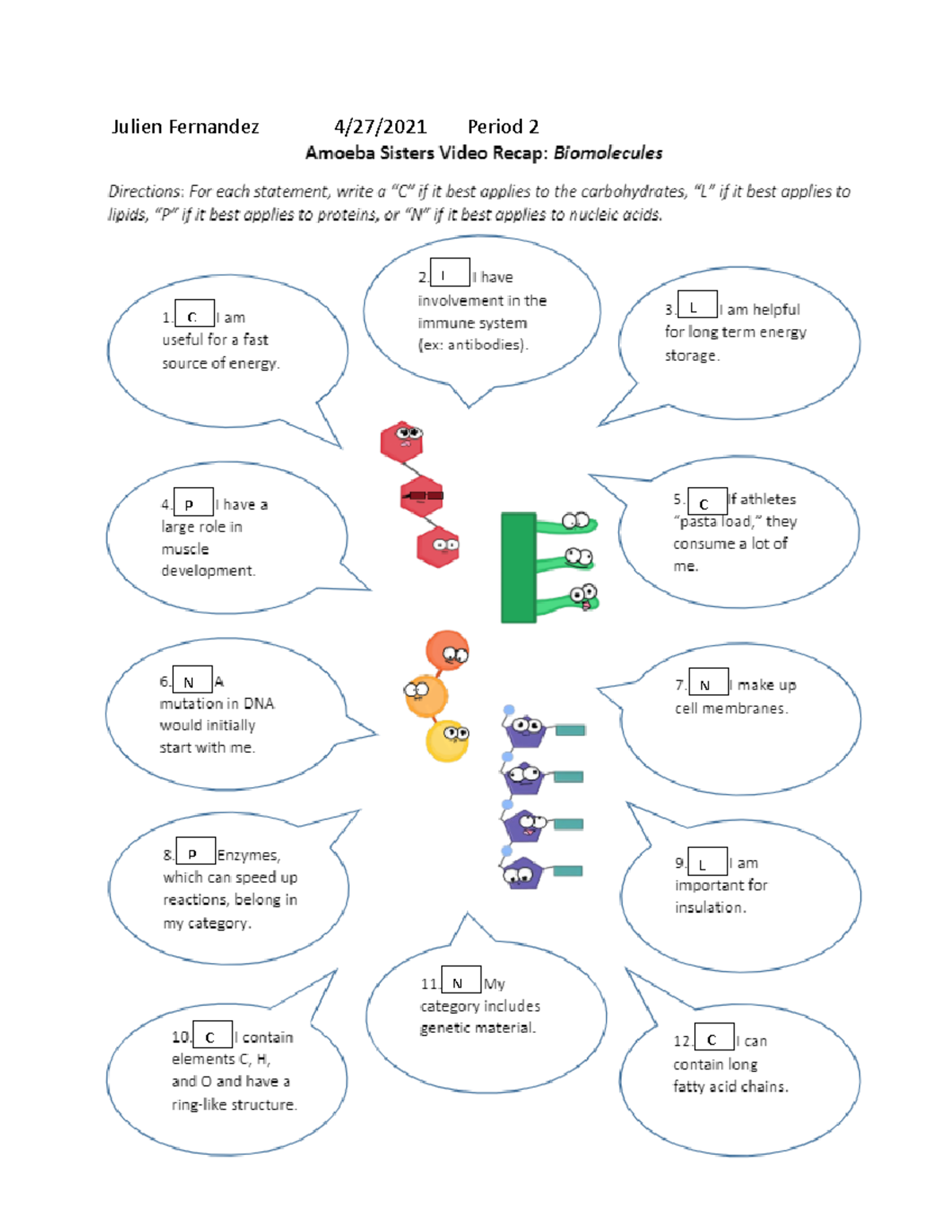 Ameoba Sisters Biomolecules Recap Julien Fernandez 4 27 2021 Period 2 ameoba-sisters-biomolecules-recap-julien-fernandez-4-27-2021-period-2