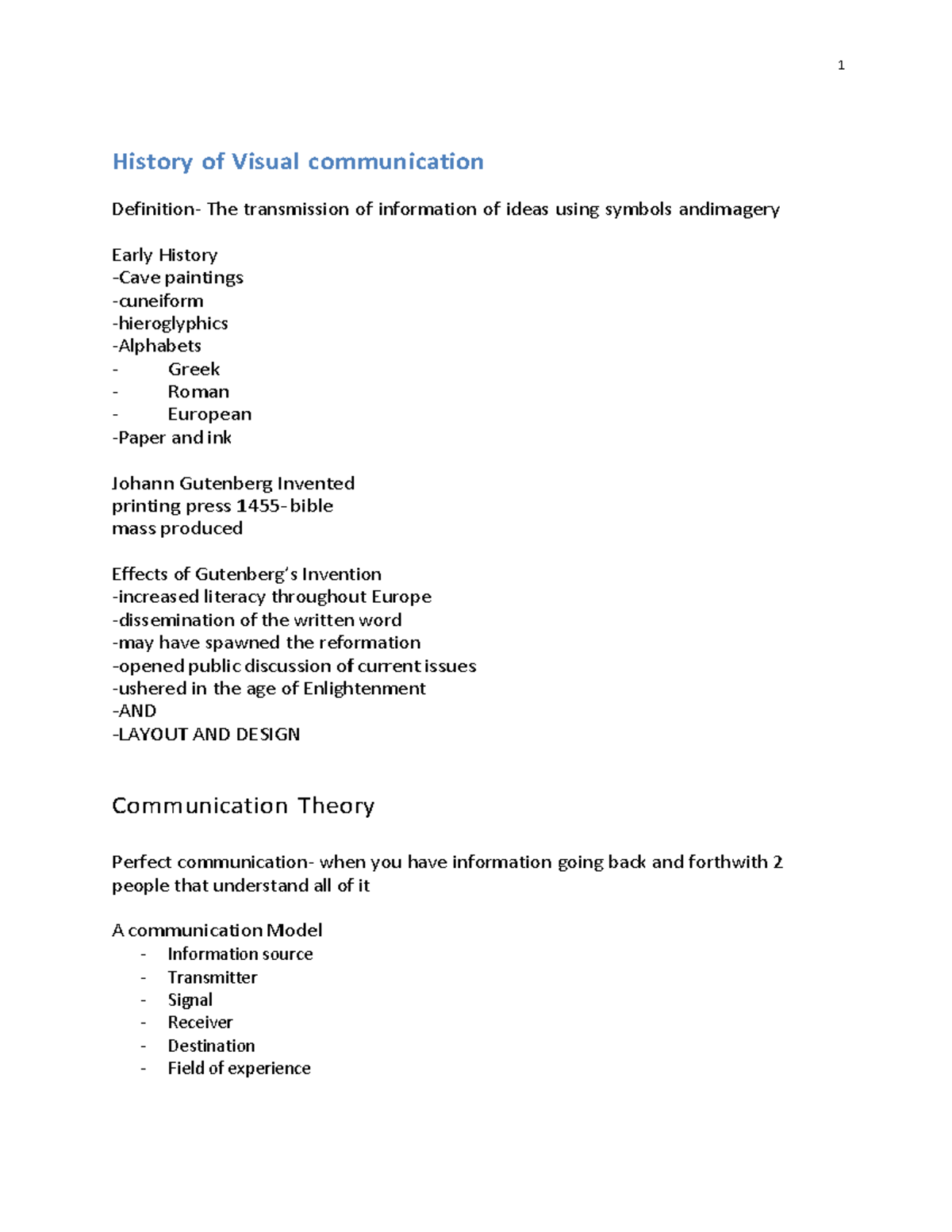 History of Visual communication - History of Visual communication ...