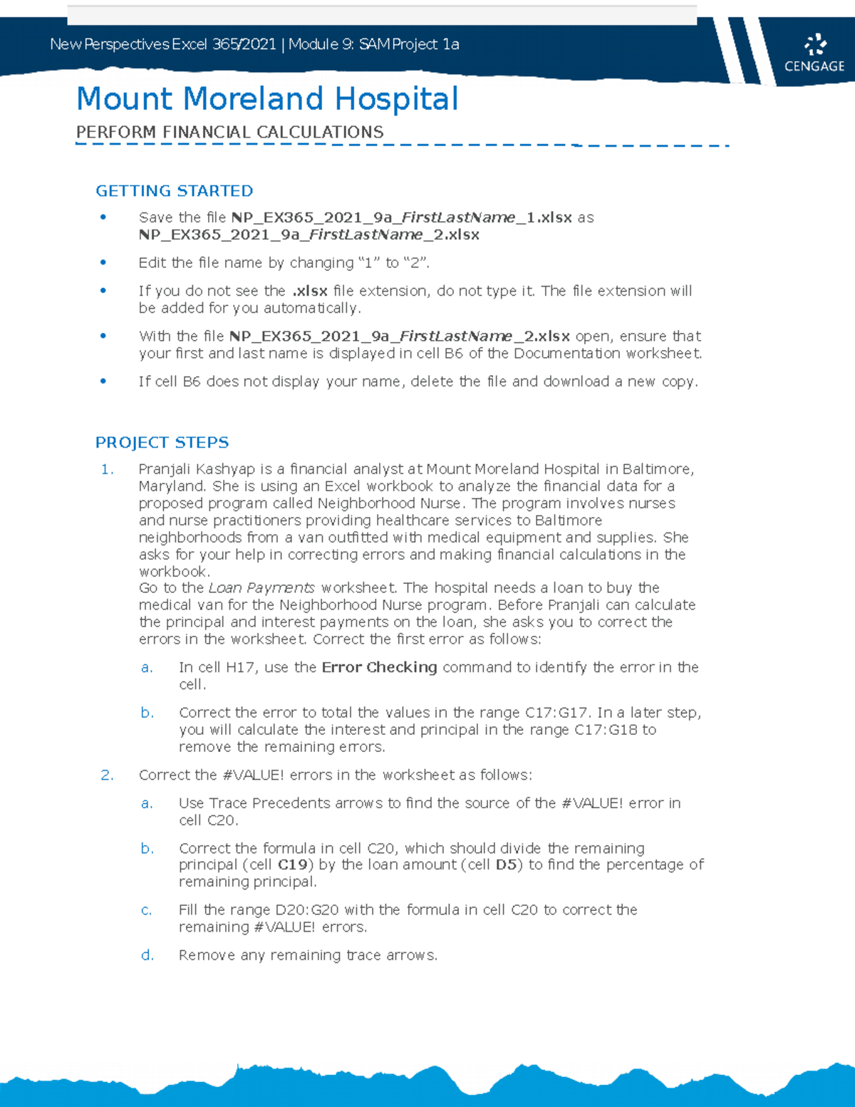 Instructions NP EX365 2021 9a - New Perspectives Excel 365/2021 ...