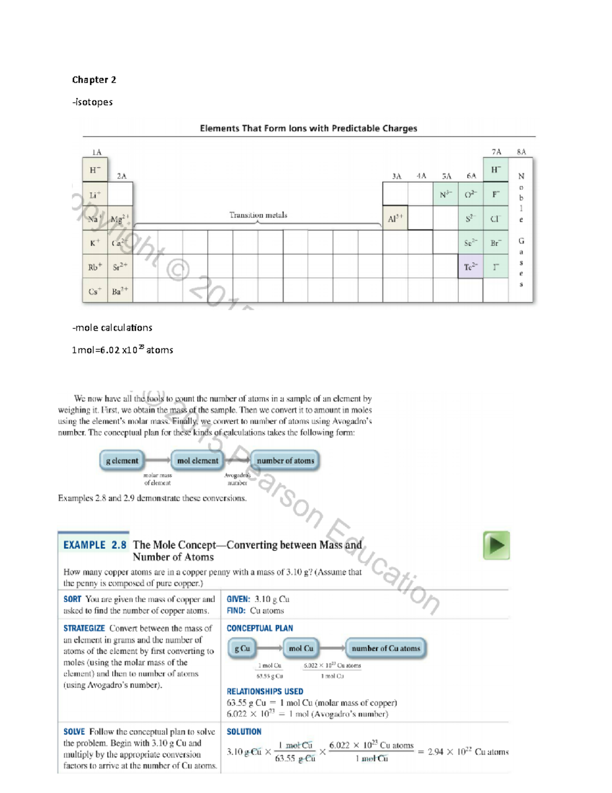 Chem 112 final review - Chapter 2 -isotopes -mole calculations 1mol=6 ...