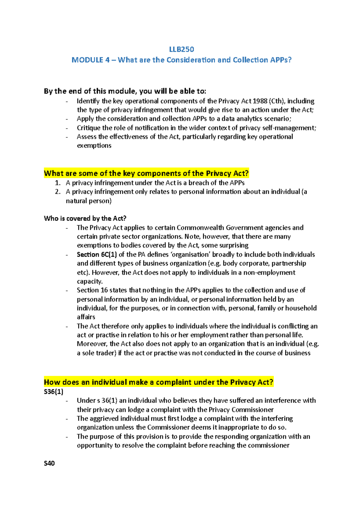 Module 4 - Notes - LLB MODULE 4 – What are the Consideration and ...