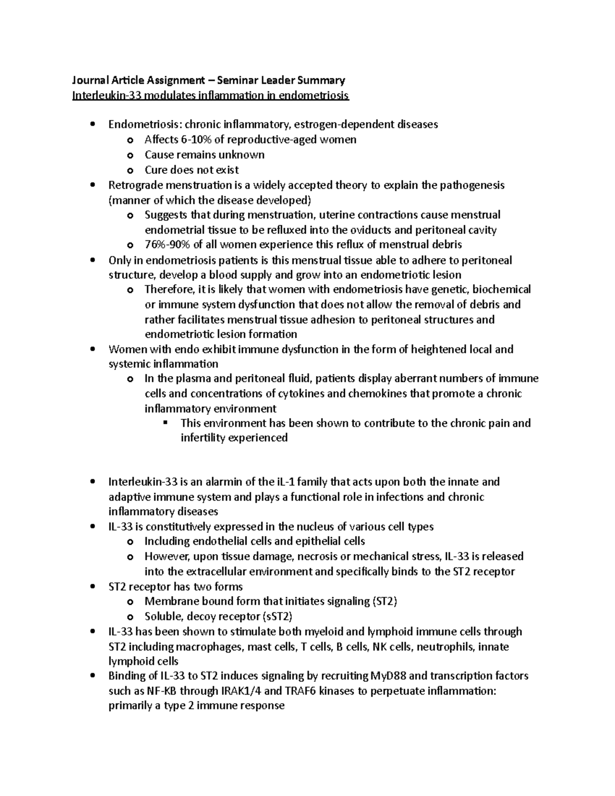 MICR270 Journal Article Assignment- Article Summary - Journal Article ...