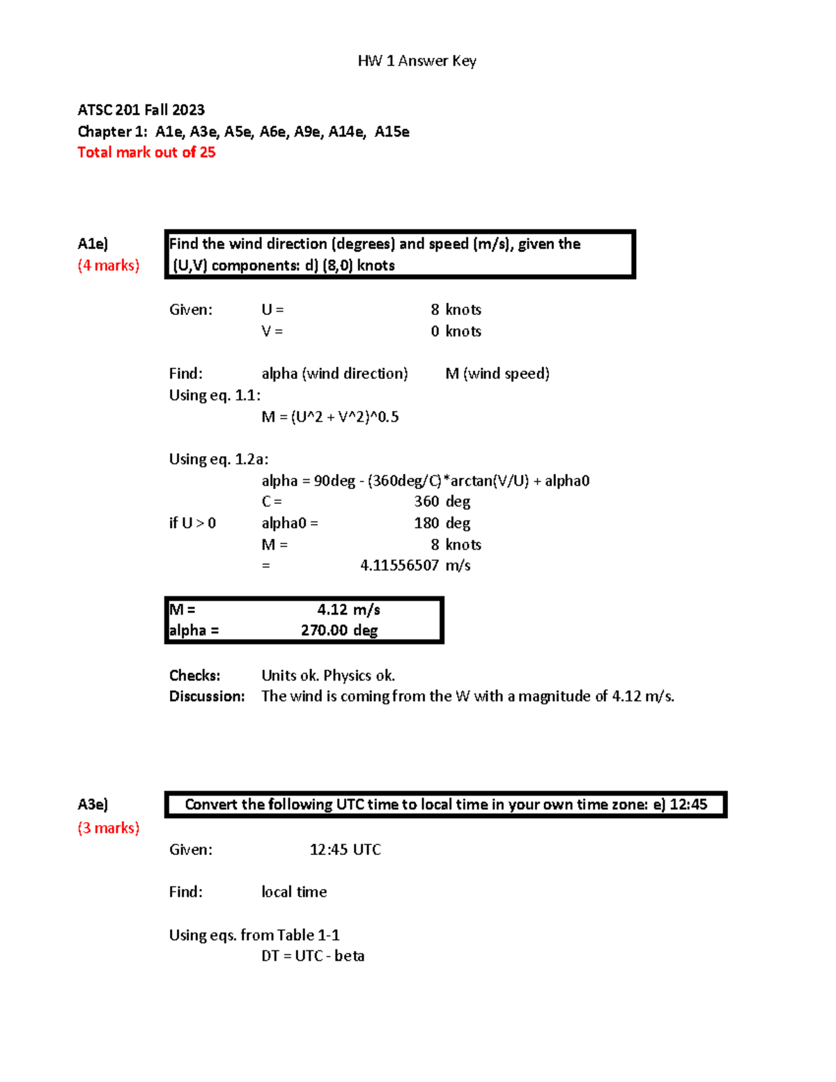 Atsc201 2023 HW1 Key Students - ATSC 201 Fall 2023 Chapter 1: A1e, A3e ...