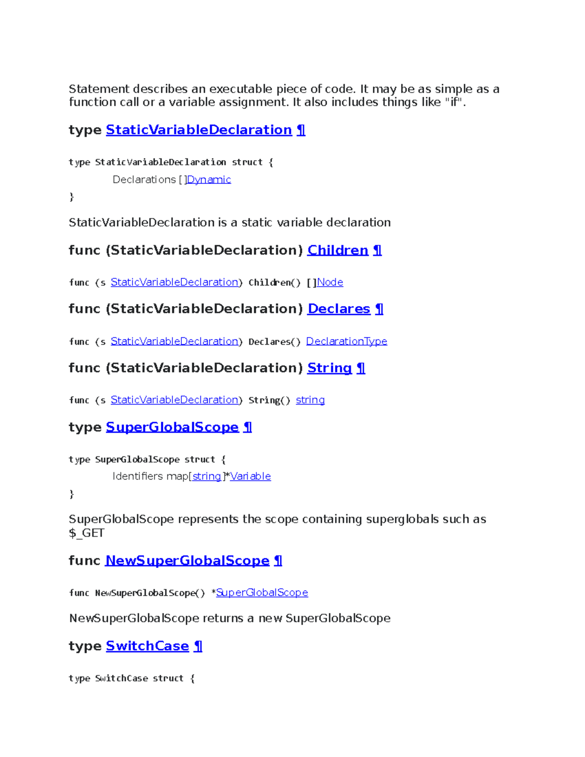 Statement describes an executable piece of code - It may be as simple ...