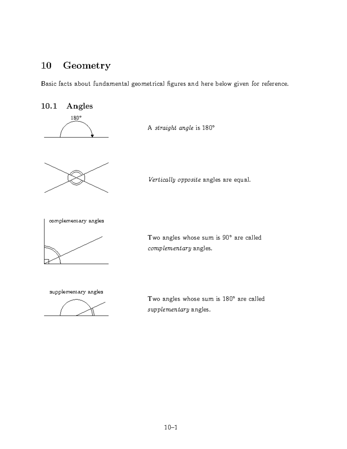 Geometry Basics Summary - 10 Geometry Basic facts about fundamental ...