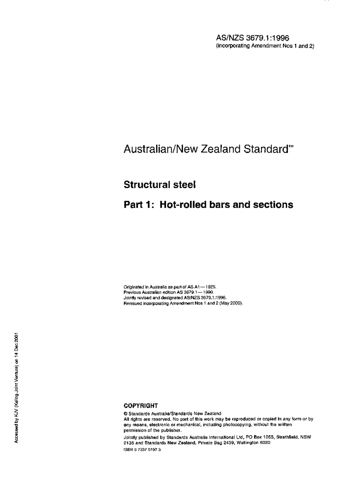 AS3679-Structural steel – Hot-rolled bars and sections - Composite ...