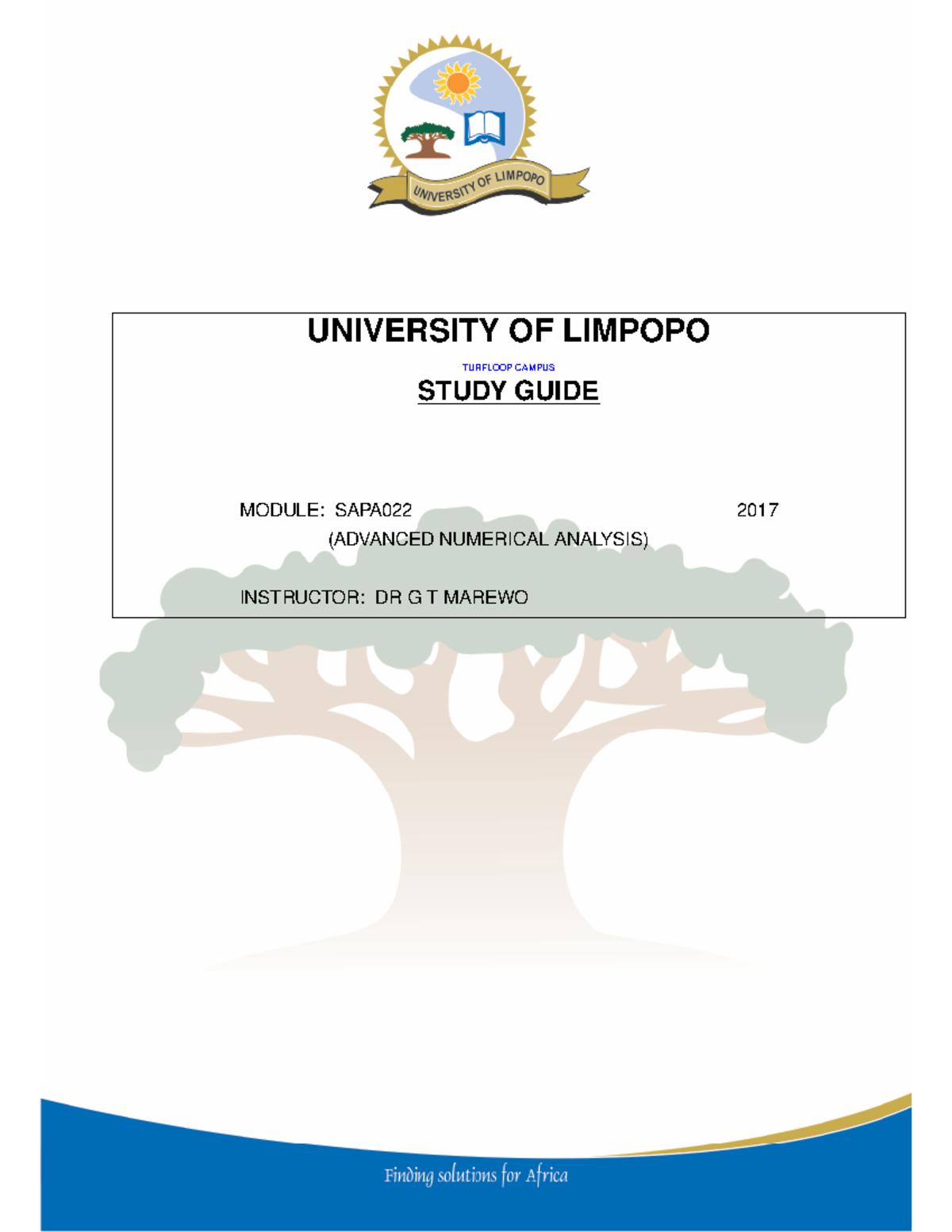 Study-guide-2017 - study guide for advanced numeric - UNIVERSITY OF ...