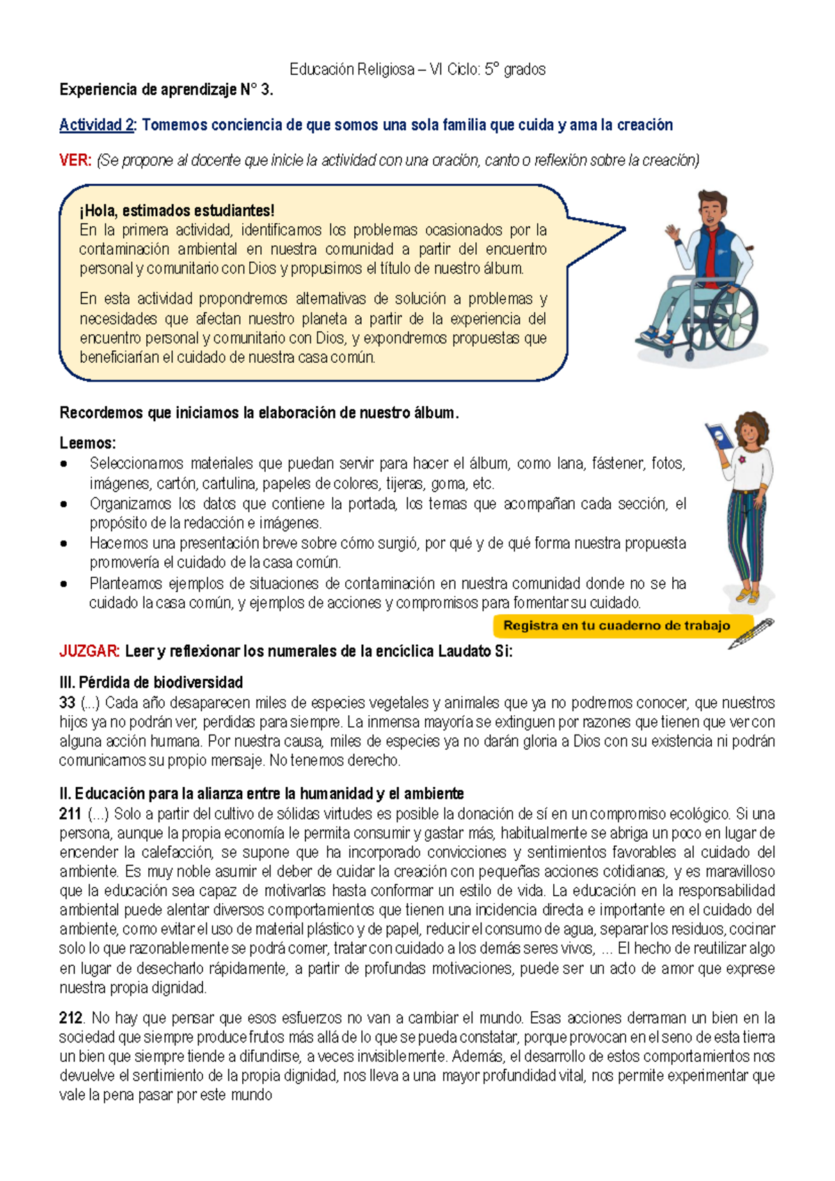 Act. 02 5 año de sec - DASDASDAS - Educación Religiosa – VI Ciclo: 5 ...