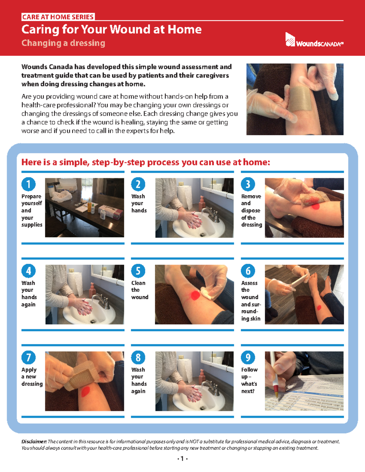 Wound Care for Patients - Caring for Your Wound at Home Changing a dressing Wounds Canada has ...
