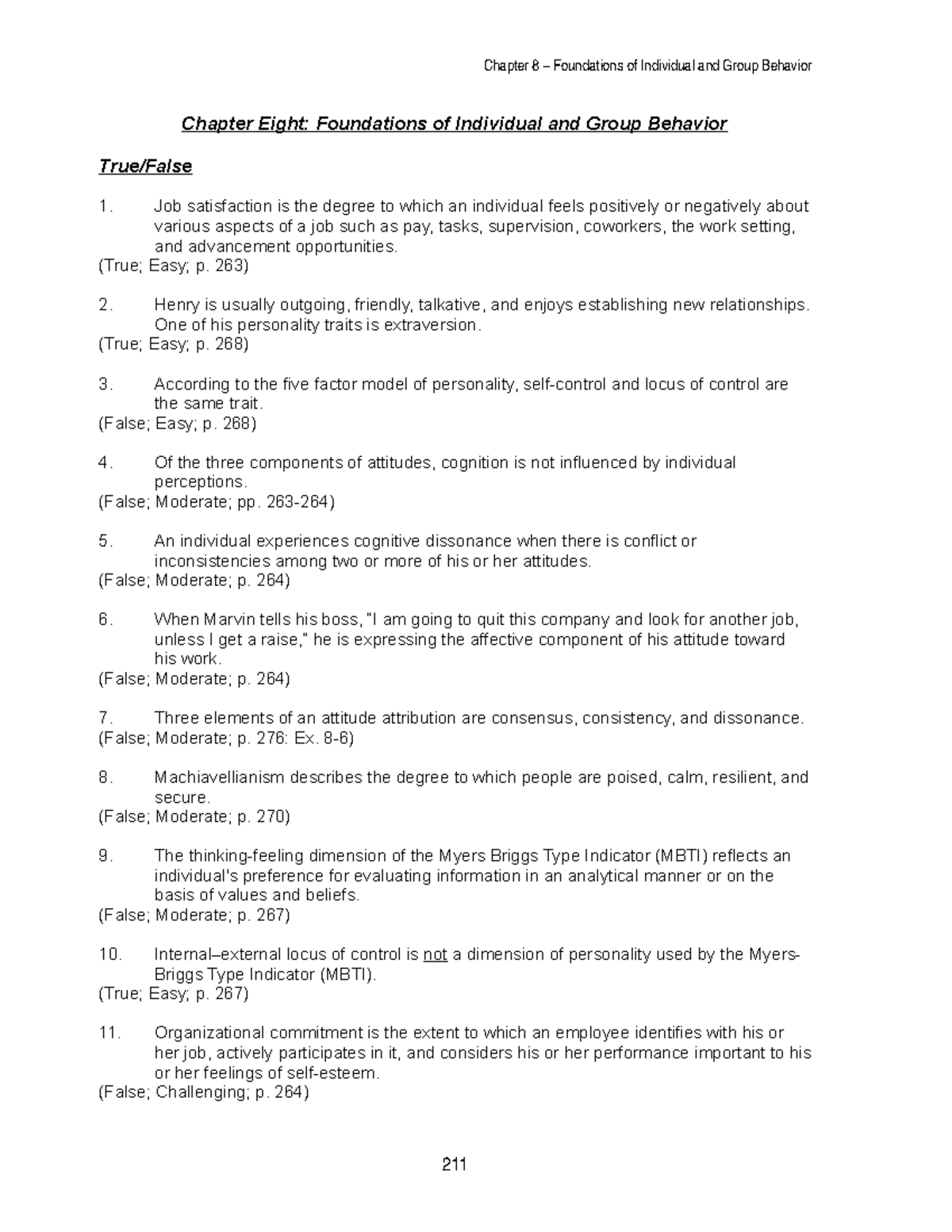 Fom5 tif08 - study - Chapter 8 – Foundations of Individual and Group ...
