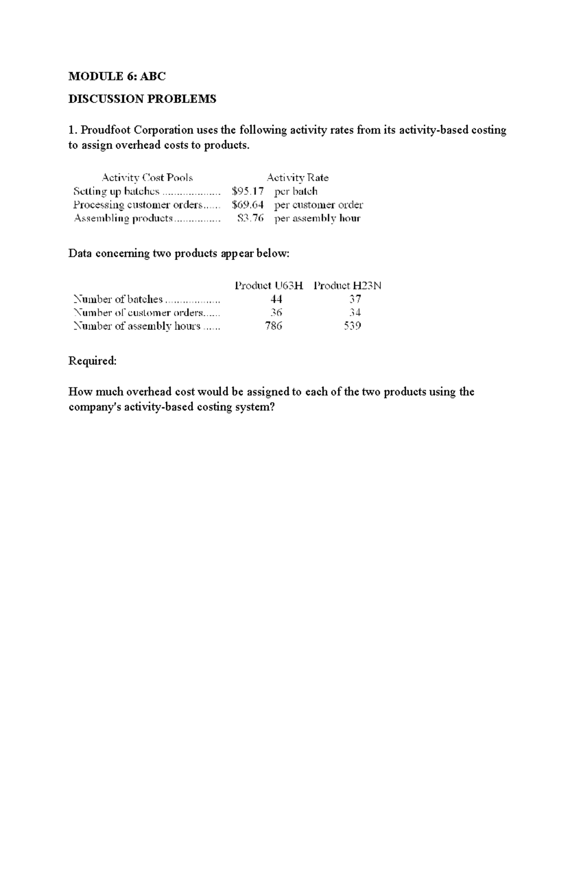 Practice materials problems solving and theories - Accountancy - Studocu