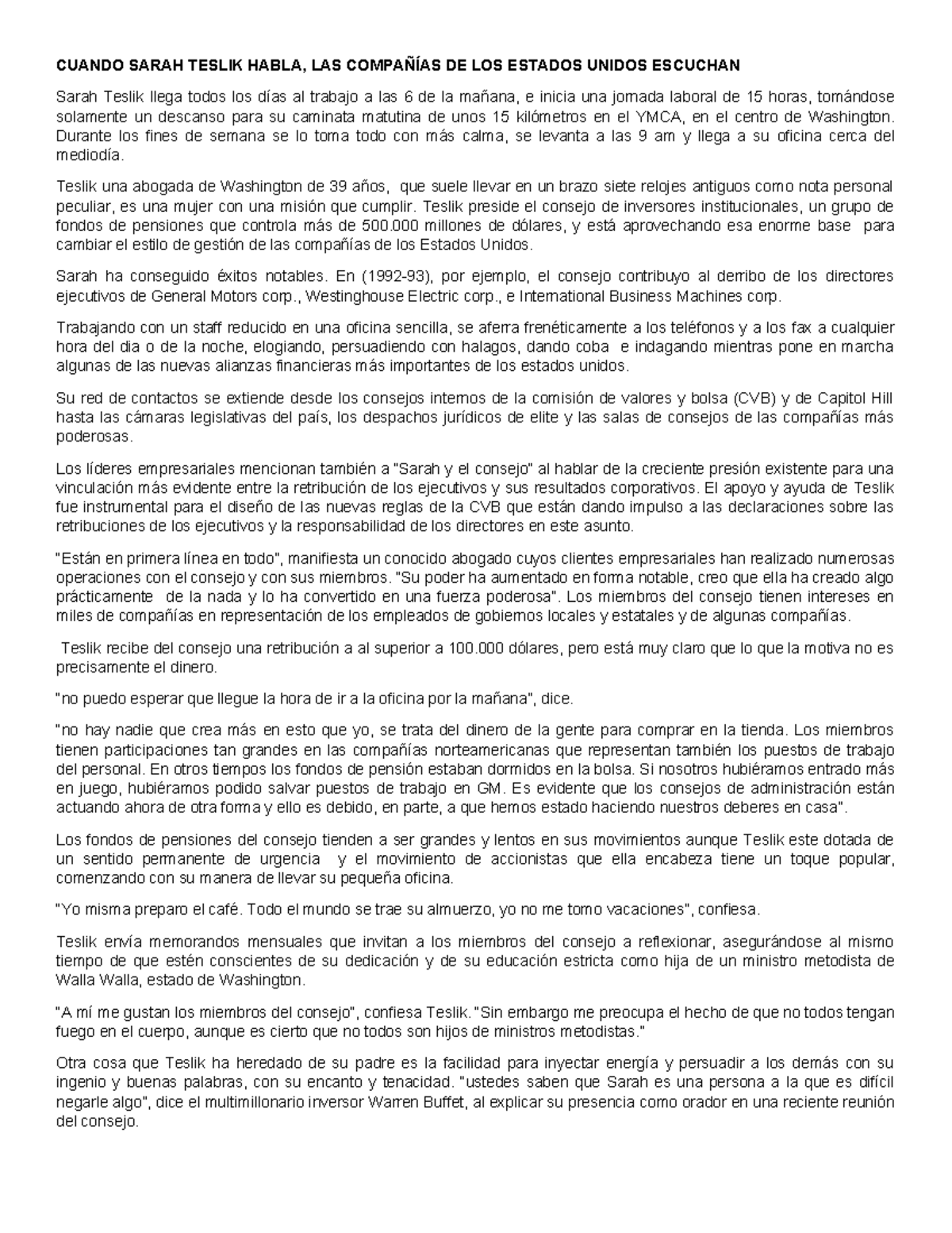 Caso Poder y Politica 02062019 - CUANDO SARAH TESLIK HABLA, LAS ...