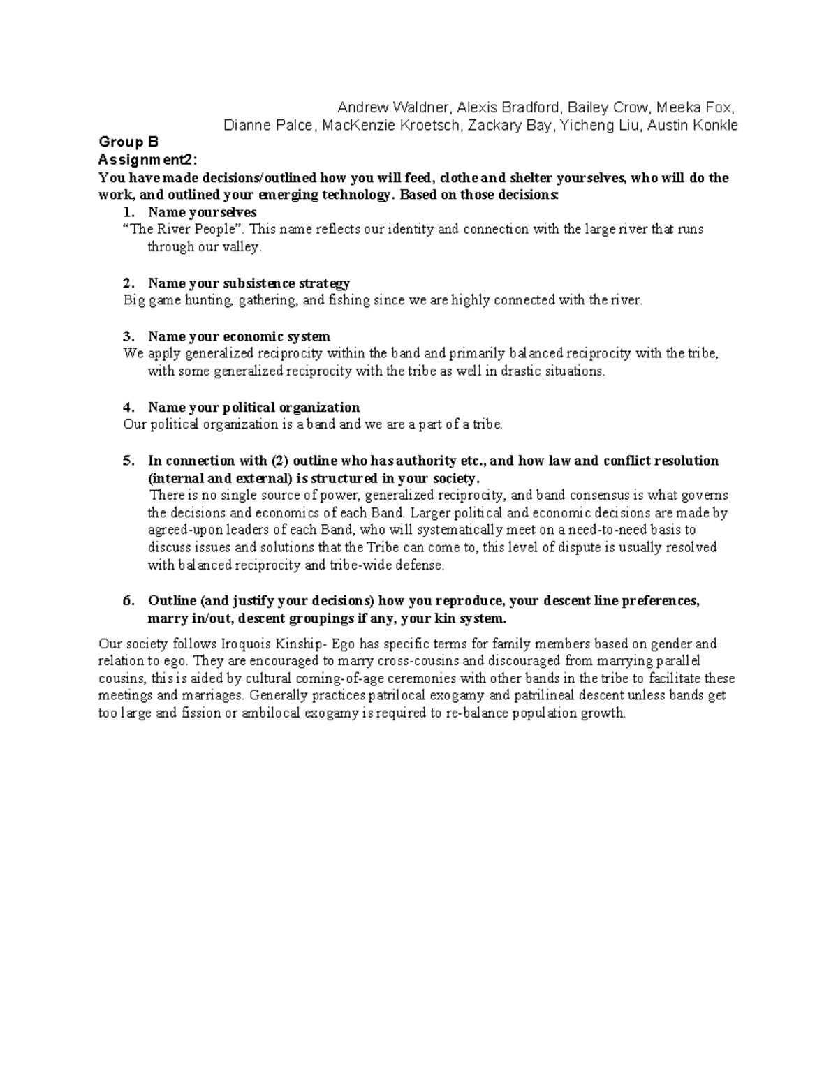 Group B Assignment 2 - Andrew Waldner, Alexis Bradford, Bailey Crow ...