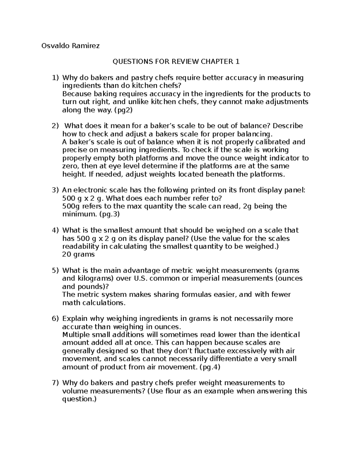 Questions for review 1 - notes, answers, and responses - Osvaldo ...