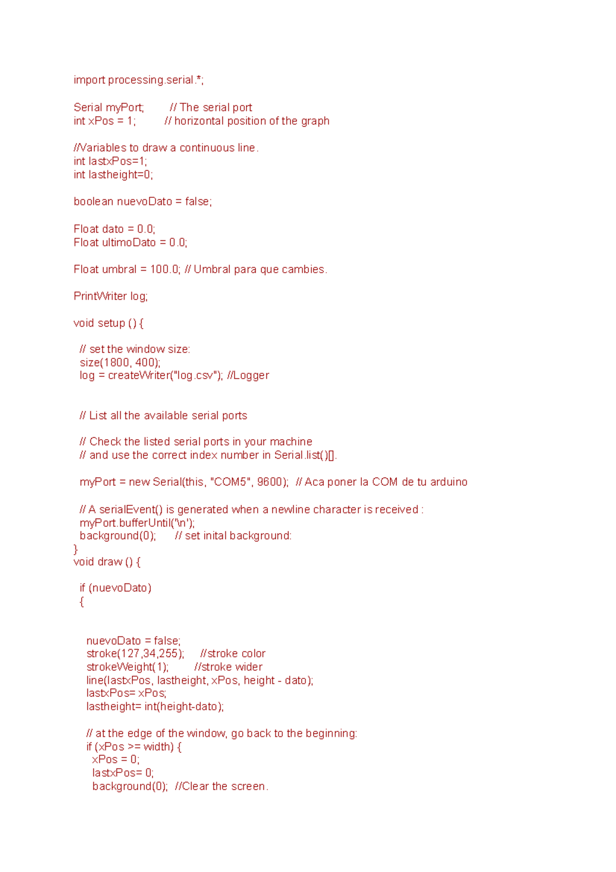 Codigos prosesing (Autoguardado) - import processing.*; Serial myPort ...