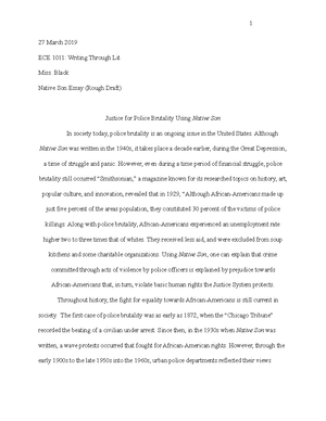 ONE Pager 1984 ECE ENG - 1 14 October 2018 ECE ENG 1011 One Page Omelas ...