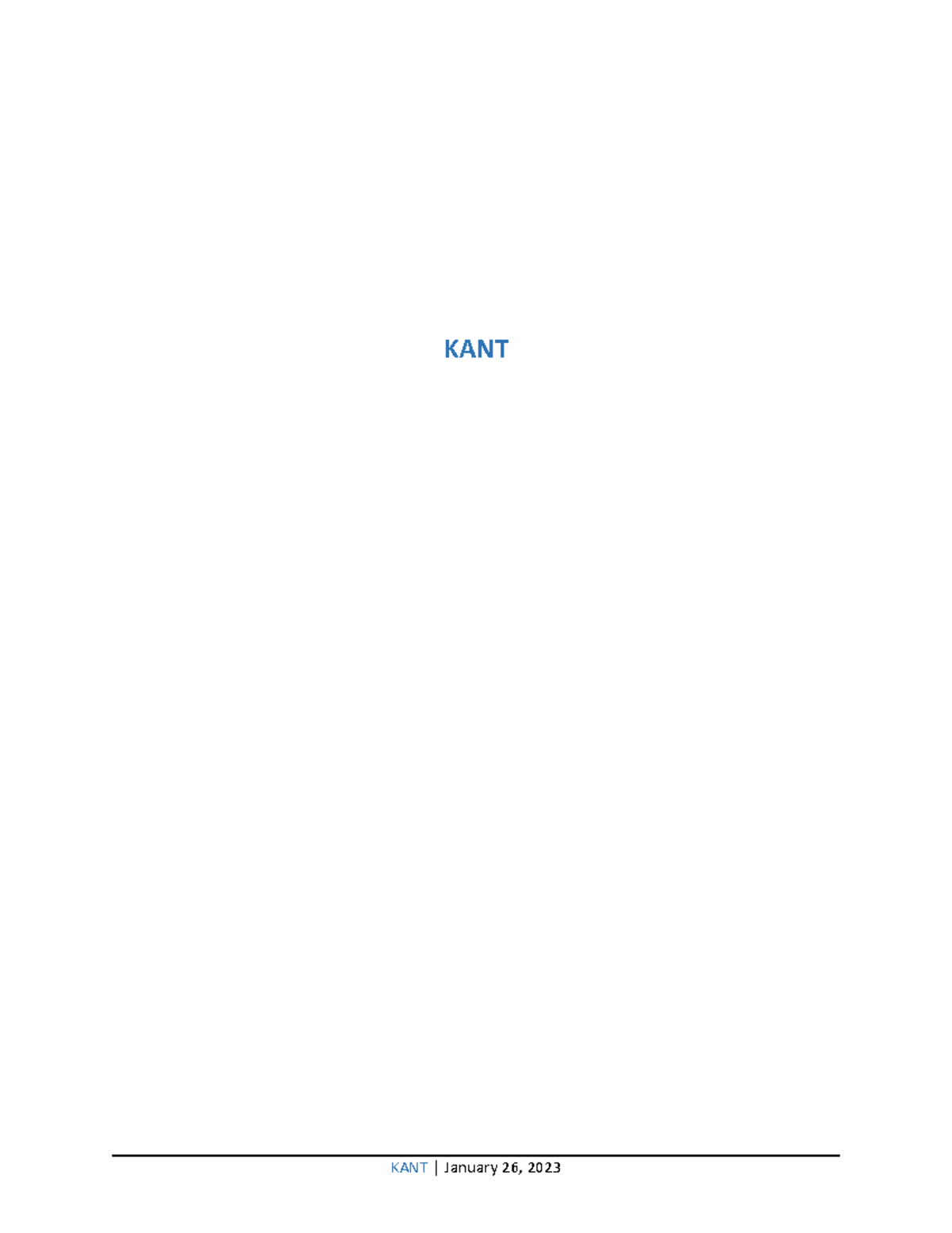 Kant - summary of key words - KANT KANT 1 - Studocu