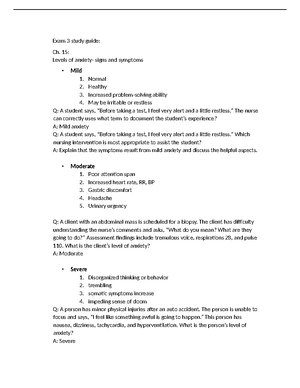 Mental Helath exam 1 - Practice questions - Study guide Exam 1: Ch. 1 ...