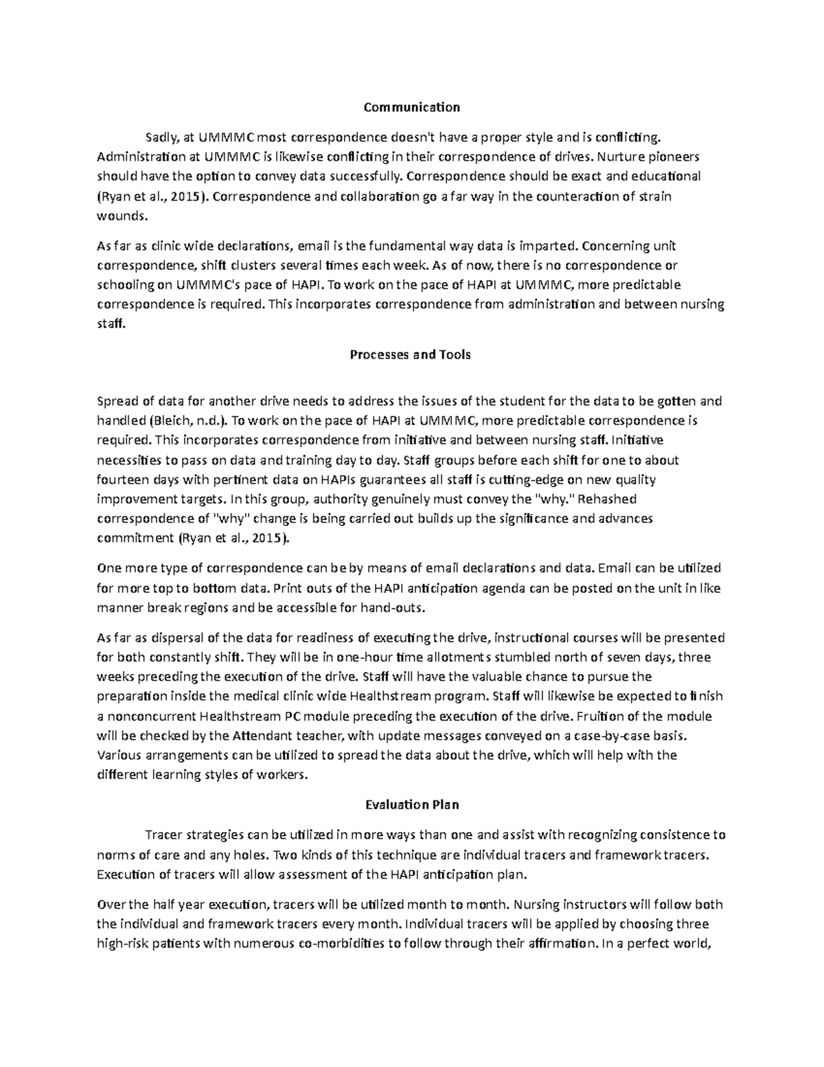 5-1 Milestone 4-1 - Module 5: Implementation of QI plan - Communication ...