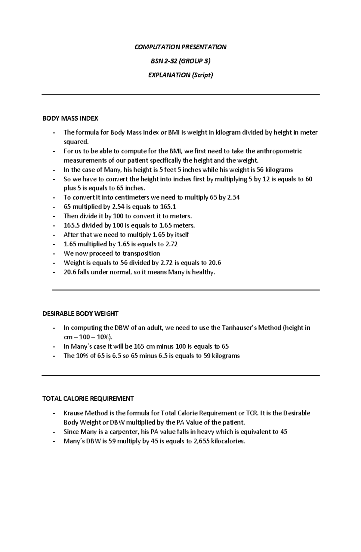Computation- Presentation- Script - COMPUTATION PRESENTATION BSN 2-32 ...