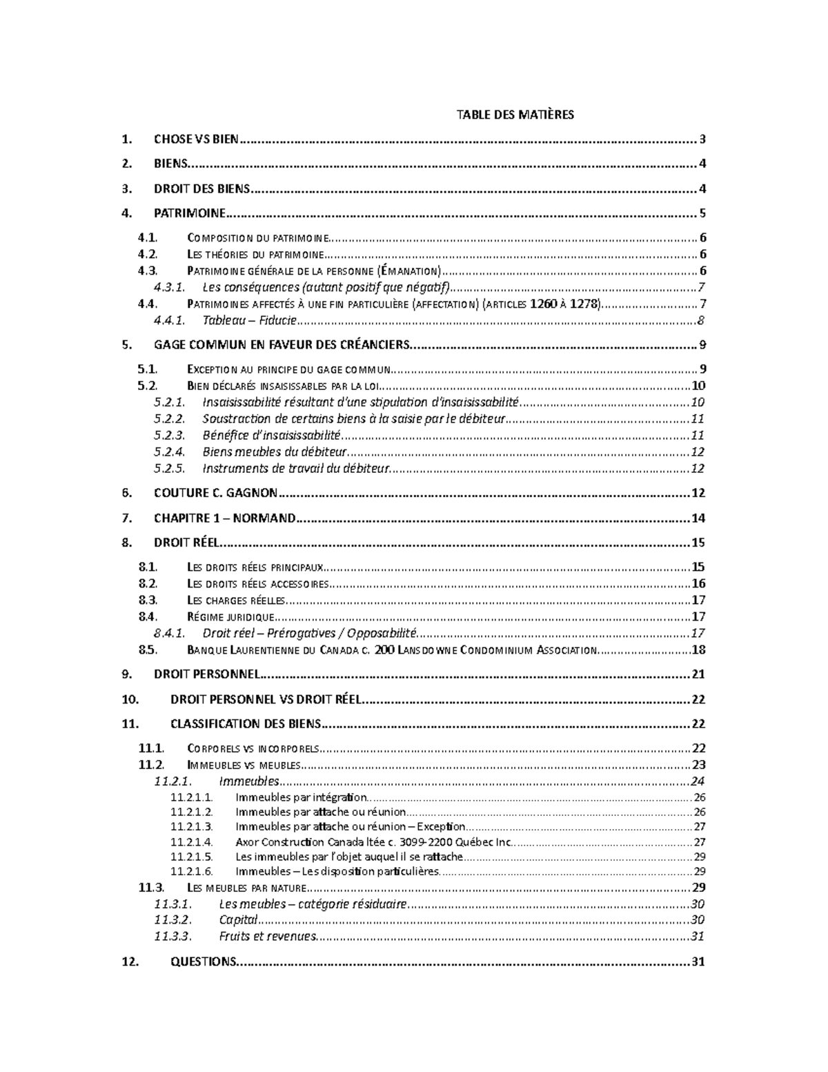 DRT 1225 - Notes de cours - DRT-1225 - Droit des biens - UdeM - StuDocu