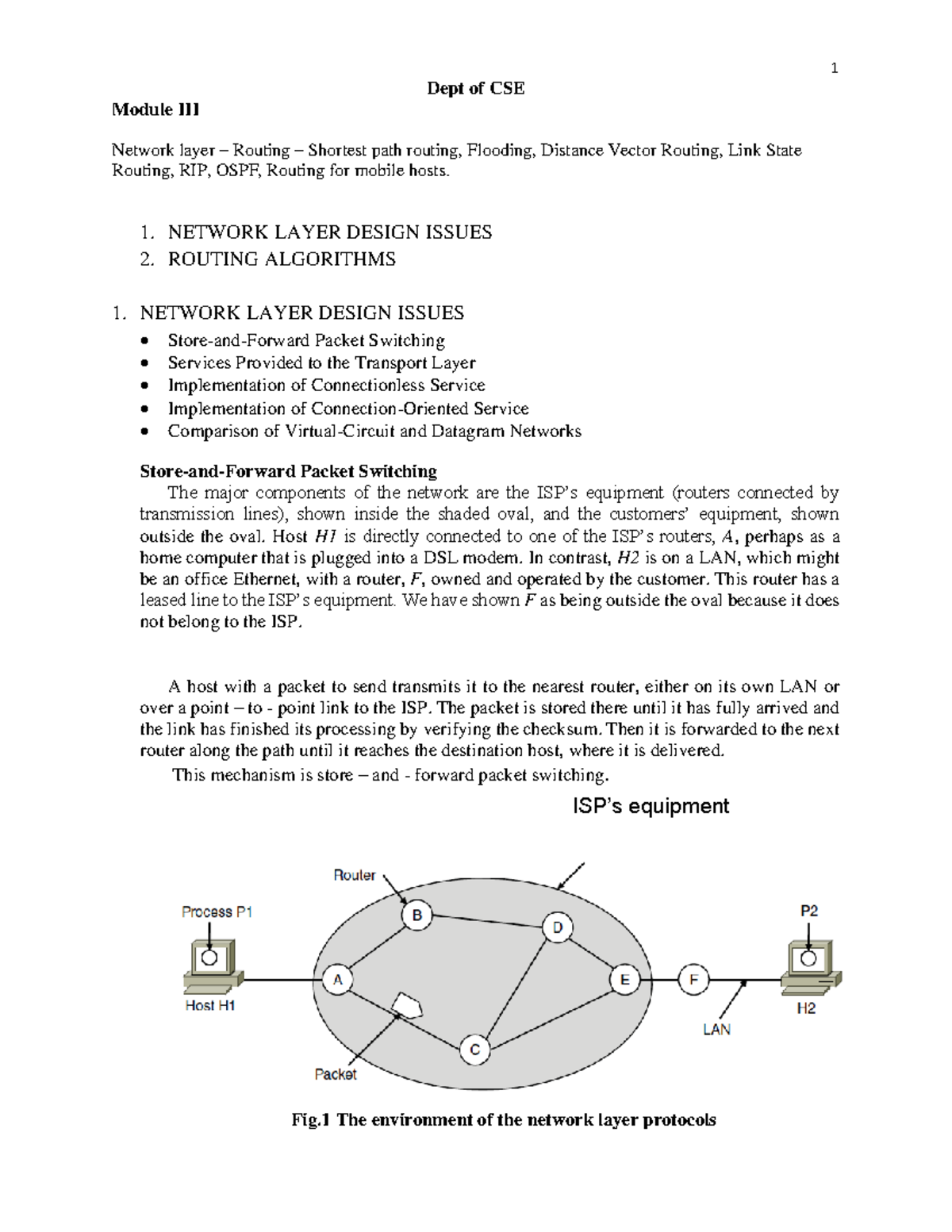 Computer Networks Module Module 3 Dept Of Cse Module Iii Network 2782