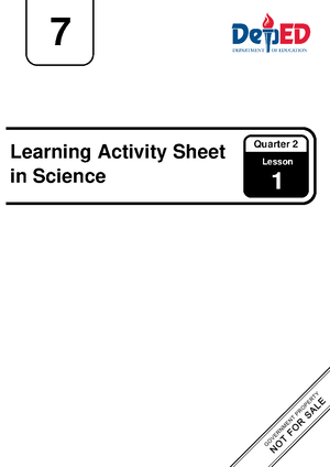 Q2 LE Science 7 Lesson-1 Week 1 - Lesson Exemplar for Science Lesson 1 7 Quarter 2 Lesson ...