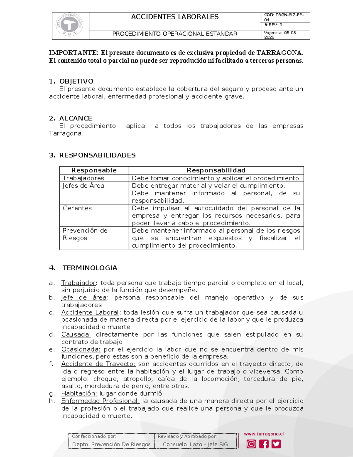 Formato TIPO PTS Mantencion Maquinaria - # REV: 0 PROCEDIMIENTO ...