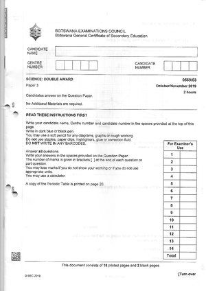 JCE Science Revision Booklet - Copy-2 - JCE SCIENCE REVISION BOOKLET ...