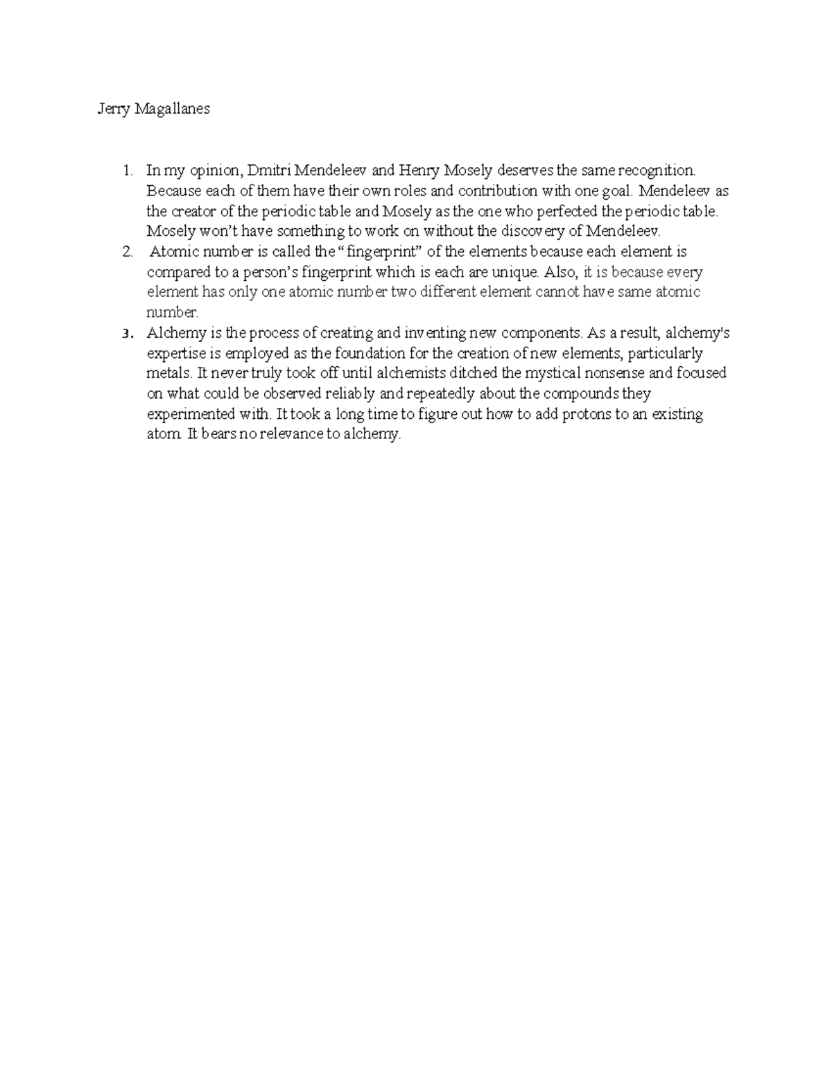 Dmitri Mendeleev and Henry Mosely Periodic Table - Jerry Magallanes In ...