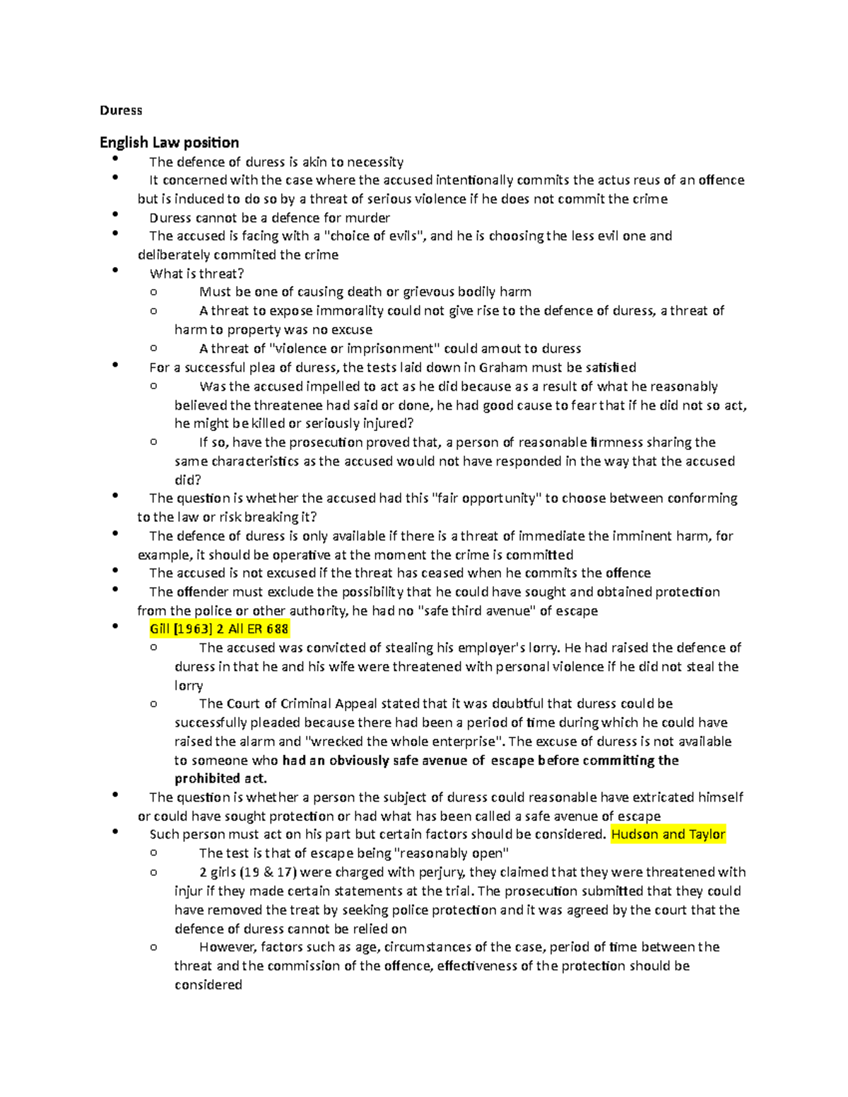 Duress - He had raised the defence of duress in that he and his wife ...