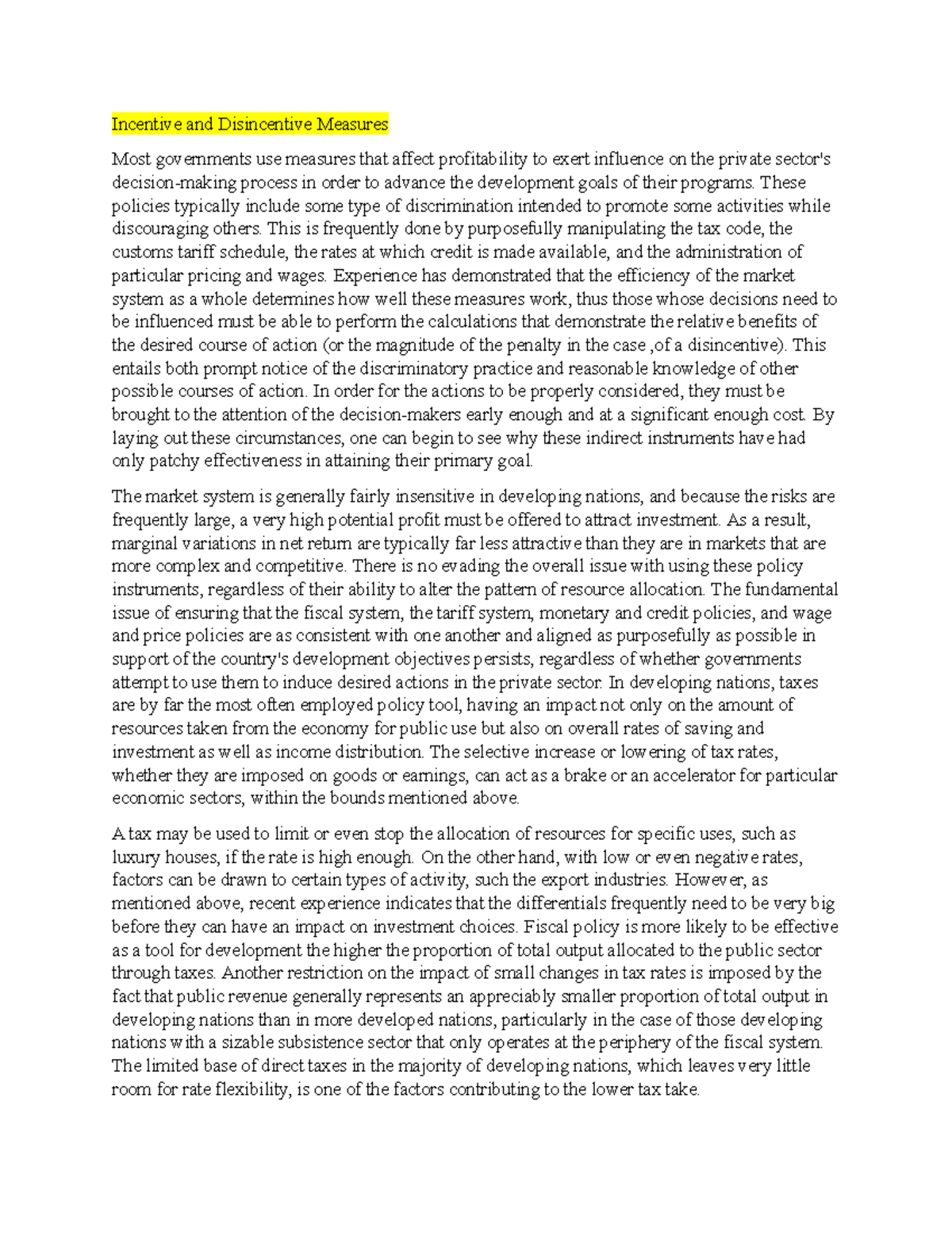 Incentive and Disincentive Measures - These policies typically include ...