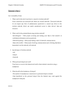Tutorial Four Part Two Information and IT Security - Chapter 4 Secure Web Use BMIT2703 ...