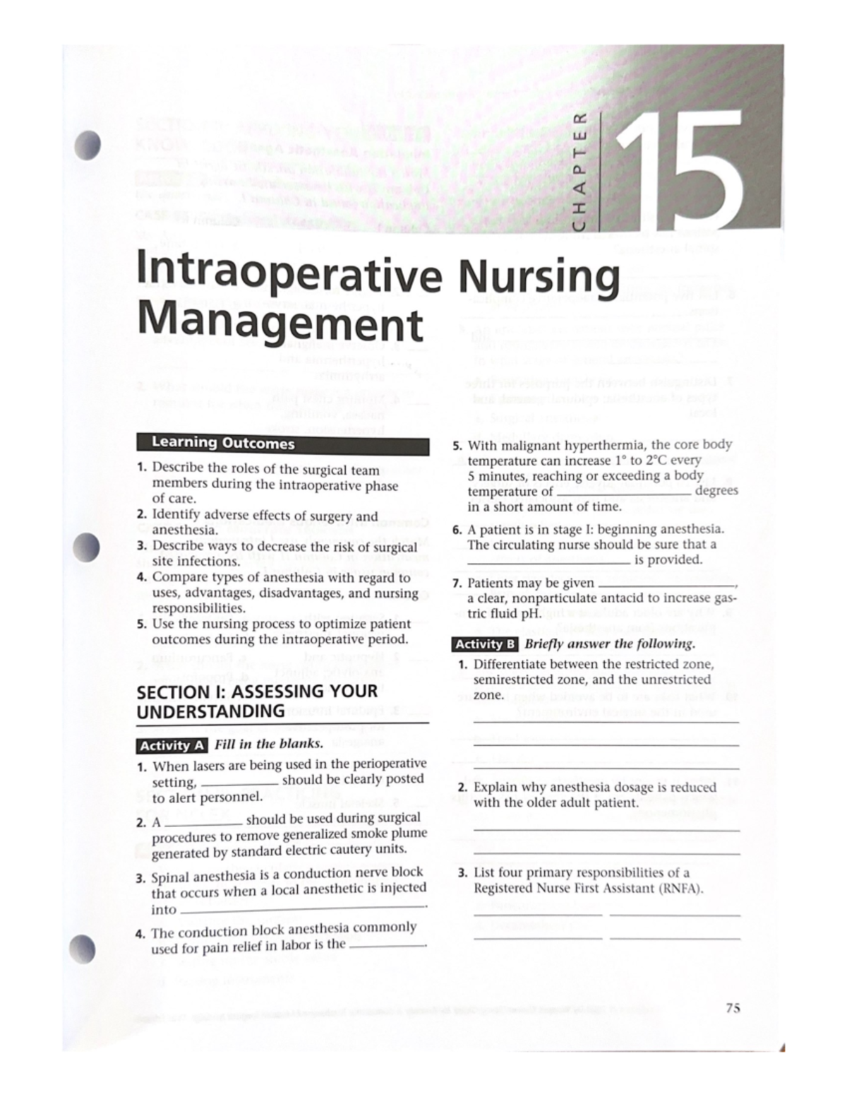 Intraoperative Nursing[ 15817 ] - NSG 3250 - Studocu