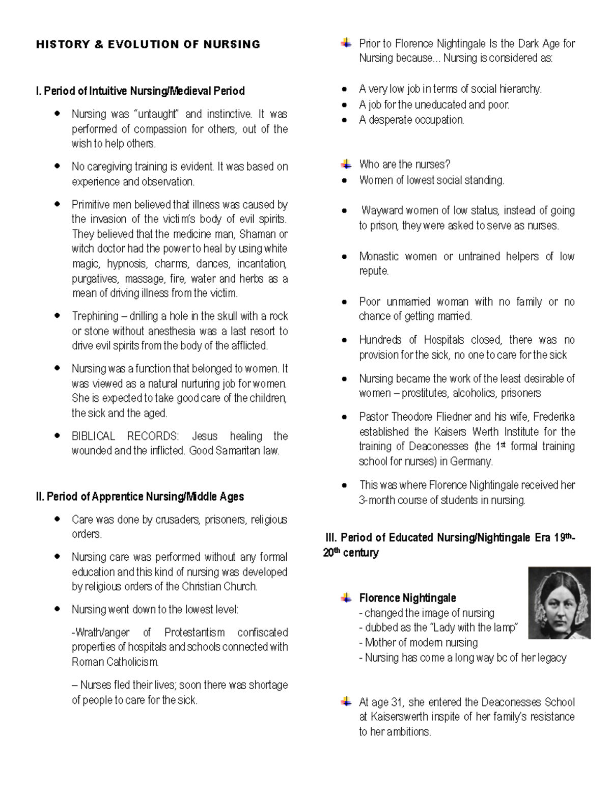 History & Evolution OF Nursing - HISTORY & EVOLUTION OF NURSING I ...