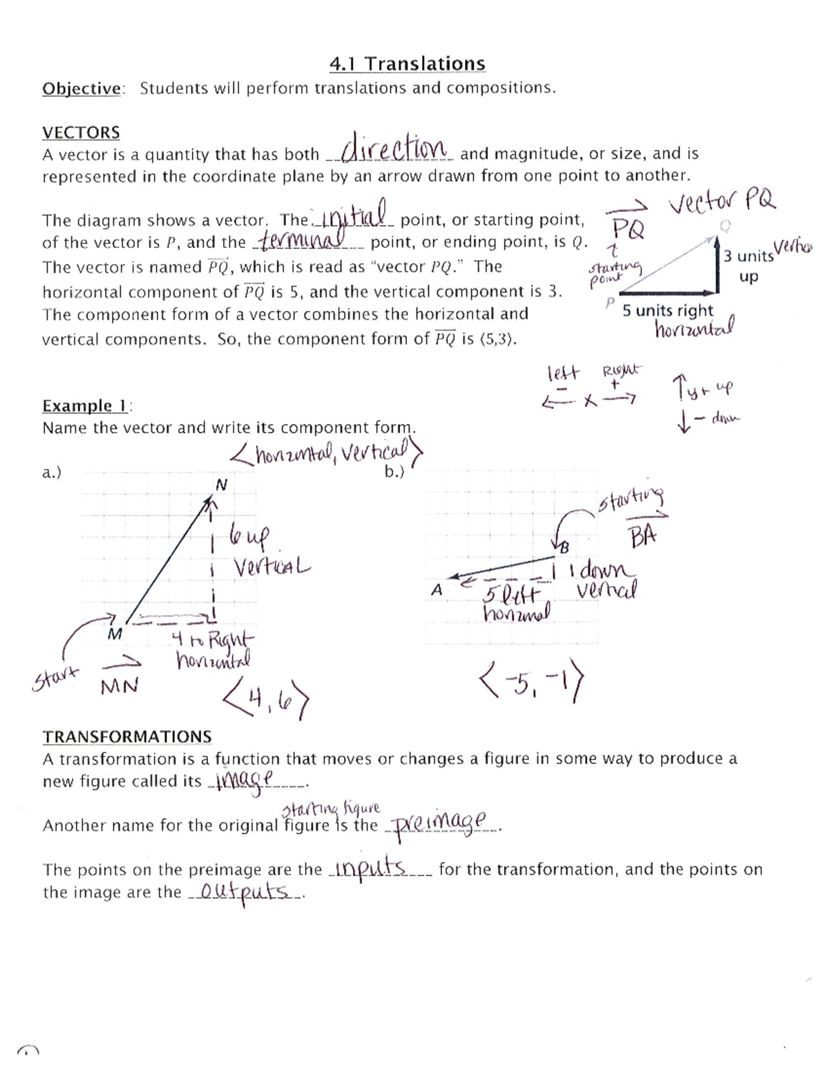 4.1 completed notes on Translations - Studocu