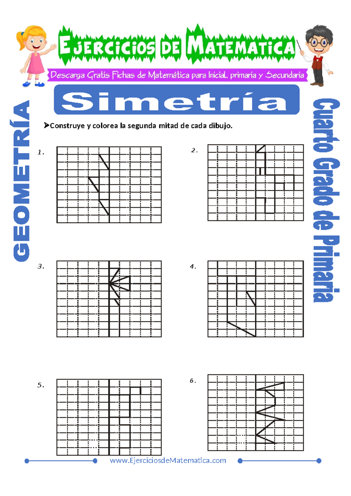 Ejercicios de Simetria para Cuarto de Primaria - Didáctica de la ...