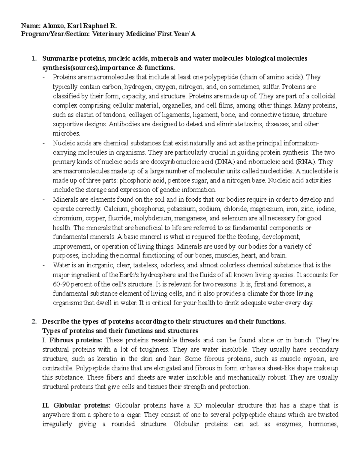 Alonzo Karl Raphael R - Biochem - Name: Alonzo, Karl Raphael R. Program ...